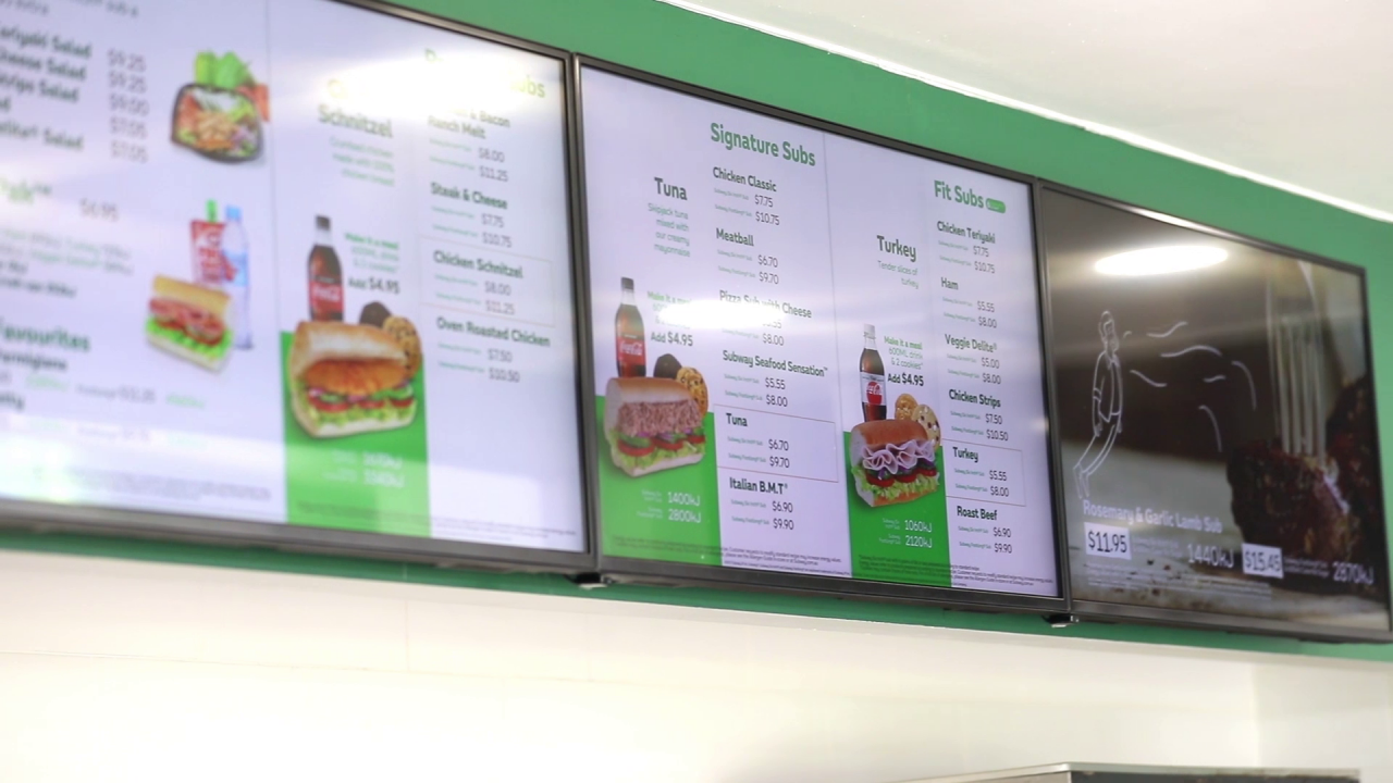 Subway Digital Menu Boards – Prendi